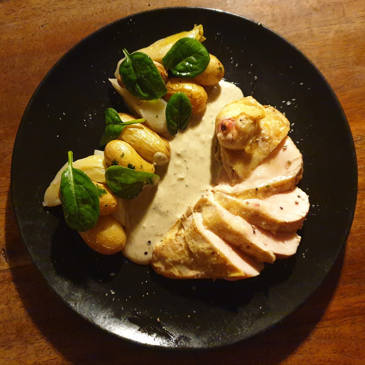 Supreme de volaille rôti, garniture – Restaurant Bol d'air